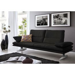 W.Schillig 2,5-Sitzer &raquo;broadway Designsofa mit hohem Sitzkomfort&laquo; Sitztiefenverstellung, Kopfteil- & Seitenteilverstellung, Breite 236cm schwarz 