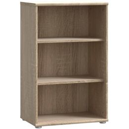 FORTE Regal &raquo;Tempra, Mehrzweckregal schmal, H&ouml;he 111,1cm, 2 Ablageb&ouml;den&laquo; Breite 54 cm braun Holzwerkstoff B/H/T: 54cm x 111cm x 34,8cm, 3 Stk. offene 