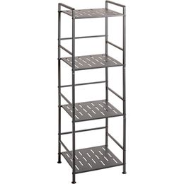 HAKU Regal &raquo;Aufbewahrungsregal, Dekoregal, Standregal&laquo; 1 Stk. tlg. rechteckig - aus Metall Anthrazit - B/T/H 33/28/106 cm grau Metall, Stahl B/H/T: 