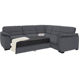 Sit & More sit&more Ecksofa &raquo;Montego L-Form, B: 255 cm&laquo; wahlweise mit Schlaffunktion und Schubkasten grau Luxus-Microfaser (90% Polyester, 10% Polyamid);Struktur