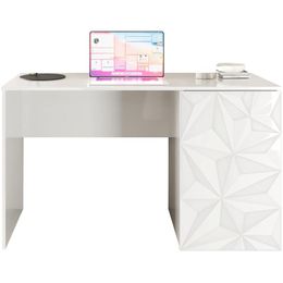 Home Affaire Schreibtisch &raquo;Prisma, Breite 120 cm, Tiefe 50 cm, mit Stauraum (1 T&uuml;r - 2 F&auml;cher),&laquo; Computertisch, Arbeitstisch, Schminktisch, T&uuml;r mit 
