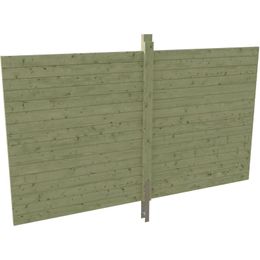 Skan Holz Carport-R&uuml;ckwand aus Profilschalung gr&uuml;n Holzwerkstoff B/H/T: 355cm x 200cm