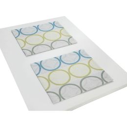 WIRTH Platzset &raquo;ZIRBELLO&laquo; blau Obermaterial: 85% Polyester, 15% Baumwolle B/L: 40cm x 35cm, 2 Stk., Baumwolle Polyester, eckig