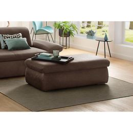 Home Affaire Polsterhocker &raquo;Avesa&laquo; Mit gro&szlig;em Staufach, passend zur Serie "Avesa", B/T/H: 136/64/43 cm braun 100% Polyester B/H/T: 136cm x 43cm x 64cm