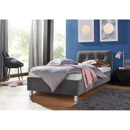 Westfalia Schlafkomfort Polsterbett &raquo;Vulkan&laquo; in diversen Ausf&uuml;hrungen grau Bezug Bett: Microfaser (100% Polyester) oder Strukturstoff (77% Polyester, 23% Viskose);Bonnell-