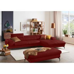 W.Schillig Ecksofa &raquo;piedroo, Designsofa mit tollem Sitzkomfort, bequem und elegant, L-Form&laquo; Kopfteilverstellung, wahlweise mit Sitztiefenverstellung, 