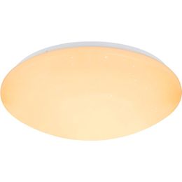 Globo LIGHTING Deckenleuchte &raquo;ATREJU I&laquo; LED-Modul 1 Stk. Deckenleuchte Wei&szlig;, Acryl sparkle, dimmbar, RGB, LED 24W 1, &Oslash; 41cm H: 11cm, 1 Stk.