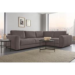 Home Affaire Ecksofa &raquo;Bloomfield, Breite 304cm, Mega Polsterecke mit viel Platz, L-Form&laquo; extra tiefe Sitzfl&auml;che, wahlweise mit Sitztiefenverstellung 
