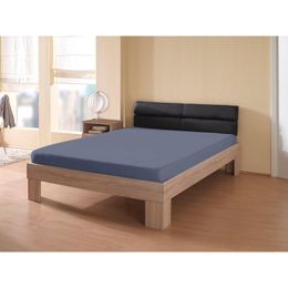 Kum Spannbettlaken &raquo;Frottee-Stretch Spannbetttuch&laquo; bis ca. 30 cm Matratzenh&ouml;he blau Frottee, Obermaterial: 80% Baumwolle, 20% Polyester B/L: 200cm, 1 