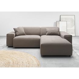 Home Affaire Ecksofa &raquo;Glimminge L-Form auch in Breitcord, Feincord + Easy care-Bezug,&laquo; Breite 234, Zierkissen grau B/H/T: 234cm x 71cm x 191cm, Easy 