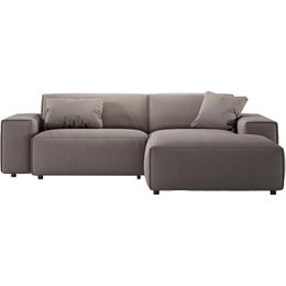 Home Affaire Ecksofa &raquo;Glimminge L-Form auch in Breitcord, Feincord + Easy care-Bezug,&laquo; Breite 234, Zierkissen grau B/H/T: 234cm x 71cm x 191cm, Easy 