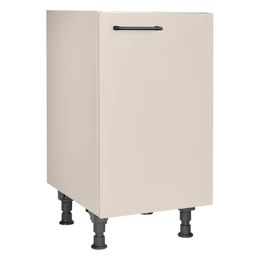Nobilia Sp&uuml;lenschrank &raquo;"MIAMI", Ausrichtung w&auml;hlbar, vormontiert, in den Breiten&laquo; 45 und 60 cm, mit h&ouml;henverstellbaren Sockelf&uuml;&szlig;en Sand, B/H/T: 45cm x