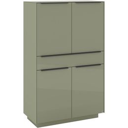 set one by Musterring Highboard &raquo;Reno&laquo; 1 Stk. tlg. Mit Sockel in diversen Farben, 148 cm H&ouml;he & Farbauswahl Glas, Holzwerkstoff B/H/T: 92cm x 148cm x 