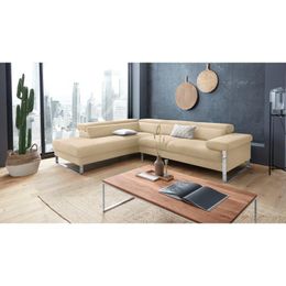 W.Schillig Ecksofa &raquo;finn, toller Sitzkomfort, L-Form, hochwertige Verarbeitungsdetails&laquo; German Design Award 2016, Fu&szlig;gestell Chrom gl&auml;nzend, Breite 