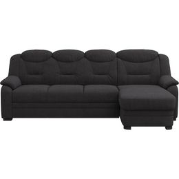 COTTA Ecksofa &raquo;Marcus L-Form&laquo; wahlweise mit Schlaffunktion schwarz 100% Polyester B/H/T: 257cm x 99cm x 162cm, Struktur soft, Bettfunktion links 