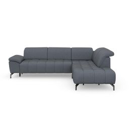 Sit & More sit&more Ecksofa &raquo;Cool L-Form&laquo; wahlweise mit Kopfteilverstellung und Vorziehsitz motorisch blau B/H/T: 272cm x 79cm x 220cm, Chenille, Ottomane rechts