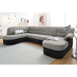 DOMO collection Wohnlandschaft &raquo;SARAFINA 295x83x180 cm, auch mit Federkern f&uuml;r mehr Sitzkomfort!&laquo; whlw. mit Bettfunktion, elegantes Design, U-Form 