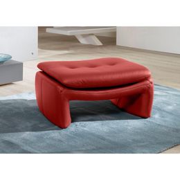 Places of Style Hocker &raquo;Luna&laquo; rot NaturLEDER (echtes Rindsleder) B/H/T: 80cm x 44cm x 65cm, NaturLEDER LongLife100