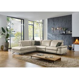 Die PlanBar Ecksofa &raquo;PN-EM20091, L-Form, Breite 297 cm&laquo; inkl. Kopfteilverstellung, optional elektr. Relaxfunktion u. Stauraum beige B/H/T: 297cm x 