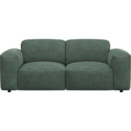 FLEXLUX 2-Sitzer &raquo;Lucera Sofa, super bequem durch hochwertigen Sitzaufbau mit Kaltschaum&laquo; Designsofa, modern & anschmiegsam gr&uuml;n 85% Polyester/15%