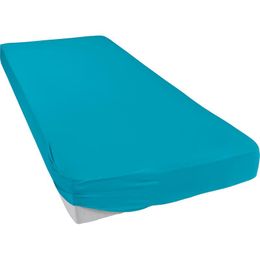 bellana Spannbettlaken &raquo;bellana Aqua mit Elasthan, 160 g/m&sup2;&laquo; Spannbetttuch f&uuml;r Matratzen bis 35cm H&ouml;he, b&uuml;gelfrei, faltenfrei blau Jersey-Elasthan, 