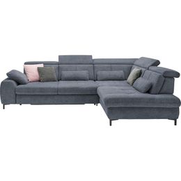 set one by Musterring Ecksofa &raquo;SO 3400 Sitzh&ouml;he 47cm oder 49cm, Sitztiefe verstellbar, B/T 317/220 cm&laquo; Kaltschaumpolsterung, Flachgewebe, whlw. mit 