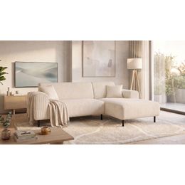 OTTO home Ecksofa &raquo;ARROS L-Form mit Wellenunterfederung, Ma&szlig;e B/T/H: 235/163/81 cm&laquo; incl. Zierkissen, mit Recamiere rechts/links bestellbar, auch in 