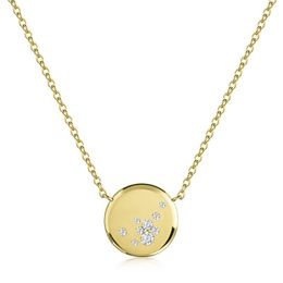 Firetti Damen Kette mit Anh&auml;nger &raquo;Schmuck Geschenk Silber 925 Halsschmuck Ankerkette Kreis rund&laquo; Made in Germany - mit Zirkonia (synth.) Silber 925 (