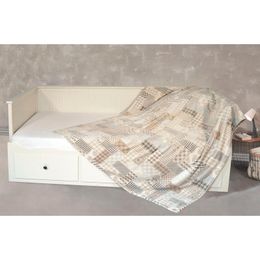Kinzler Wohndecke &raquo;Kaschmirtouch&laquo; elegantes Allover-Design, Kuscheldecke, bedruckt, 150x200 cm bunt Polyester B/L: 150cm x 200cm