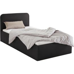 Westfalia Schlafkomfort Polsterbett inkl. Bettkasten bei Ausf&uuml;hrung mit Matratze schwarz Bezug Bett: wahlweise Microfaser (100% Polyester), Strukturstoff (77% Polyester, 23% 