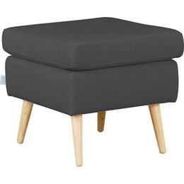 OTTO home Hocker &raquo;Salla&laquo; Bezug auch in Luxus-Microfaser in Teddyfelloptik grau Samtcord (92% Polyester 8% Polyamid);Struktur (100% Polyester);Struktur