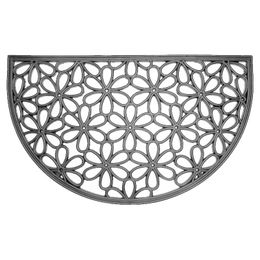 ANDIAMO Fu&szlig;matte &raquo;Nabucco 1&laquo; halbrund 10 mm H&ouml;he Gummi-Fu&szlig;abtreter, Gusseisen Optik, In- und Outdoor geeignet schwarz Gummi B : 60cm 1 Stk., 10mm, L: 90cm