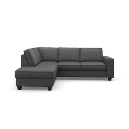 OTTO home Ecksofa &raquo;County L-Form&laquo; wahlweise Ottomane links oder rechts, mit Federkern-Polsterung grau Luxus-Microfaser (100% Polyester);Struktur fein 