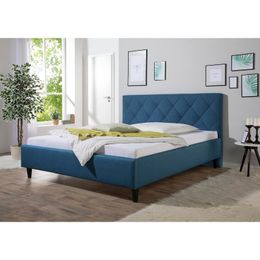 Maintal Polsterbett &raquo;Rexburg&laquo; Bettseiten zerlegt, ohne Bettkasten blau Liegefl&auml;che L&auml;nge B: 200cm x 180cm, Struktur (100% Polyester) ohne Lattenrost/ohne 