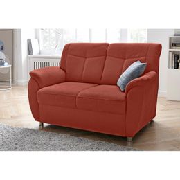 Sit & More sit&more 2-Sitzer &raquo;Sonoma&laquo; mit Federkern orange Struktur (100% Polyester);Luxus-Microfaser ALTARA NUBUCK (100% Polyester) B/H/T: 140cm x 91cm x 90cm, 