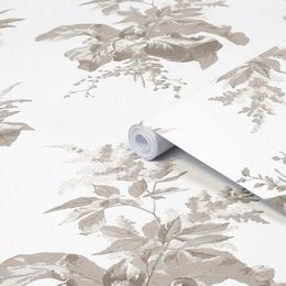 Laura Ashley Vliestapete &raquo;Narberth&laquo; floral texturiert 10mx52cm gr&uuml;n Vlies B/L: 0,52m x 10m, Rollen: 1