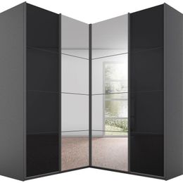Rauch Schwebet&uuml;renschrank &raquo;Kleiderschrank Garderobe Eckkleiderschrank QUADRA mit edler Glasfront&laquo; in den H&ouml;hen 210/229 cm, inkl. Soft-Close-Funktion, 