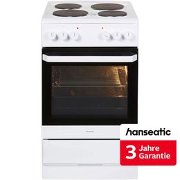 Hanseatic Platten-Standherd &raquo;89317732 5022EE1.21eDFW&laquo; Simple Steam Reinigungsfunktion inkl. 3 Jahre Herstellergarantie wei&szlig; Betriebsanzeigelampe sorgt f&uuml;r mehr 