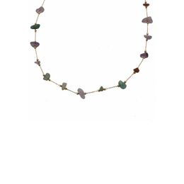 Firetti Damen Collier &raquo;Schmuck Geschenk Halsschmuck Halskette Edelstein Farbstein&laquo; mit Edelsteinen bunt Edelstahl, L: 45 B: 8mm