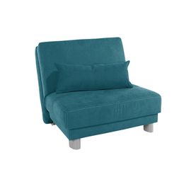 Home Affaire Schlafsofa &raquo;Gina&laquo; mit einem Handgriff vom Sofa zum Bett blau B/H/T: 80cm x 86cm x 195cm, Chenille