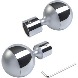 Liedeco Gardinenstangen-Endst&uuml;ck &raquo;Power&laquo; f&uuml;r Gardinenstangen &Oslash; 20 mm grau 1 Stk.