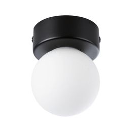 Paulmann Deckenleuchte &raquo;Selection Bathroom Gove IP44 max. 1x20W Satin, Glas/Metall&laquo; G9 1 Stk. G9 schwarz 1, &Oslash; 8cm H: 10,6cm, 1 Stk.
