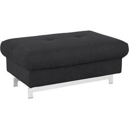 COTTA Hocker &raquo;Chef&laquo; mit edlen Metallf&uuml;&szlig;en schwarz 100% Polyester B/H/T: 100cm x 46cm x 65cm, Struktur fein
