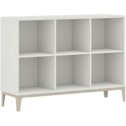 Paidi Sideboard &raquo;CUTIE LEA in Wei&szlig;, 6 offene F&auml;cher&laquo; B/H/T ca. 123/88/38cm, Off-White, modernes & stabiles Regal aus Holz, offenes Standregal 
