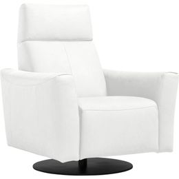 Egoitaliano Sessel &raquo;Blues Designsessel, Loungesessel, Breite 84cm, bequem und elegant&laquo; drehbar, inkl. manuelle Relaxfunktion durch Push-Back-Mechanismus wei&szlig; 