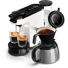 Kaffeepadmaschine &raquo;Switch HD6592/64, 2-in-1 Pad und Filterkaffee&laquo; 1 l Kaffeekanne aus 26% rec. Plastik wei&szlig; 1 l, 7 Kaffeepadmaschine