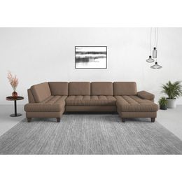 Sit & More sit&more Wohnlandschaft &raquo;Westham U-Form&laquo; wahlweise mit Schlaffunktion, Bettkasten, Sitztiefenverstellung braun 100% Polyester B/H/T: 338cm x 88cm x 