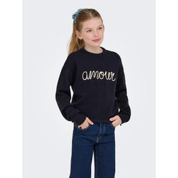 Kids Only M&auml;dchen KIDS Only Strickpullover &raquo;KOGKATIA LS TEXT O-NECK CP KNT&laquo; wei&szlig; 122/128