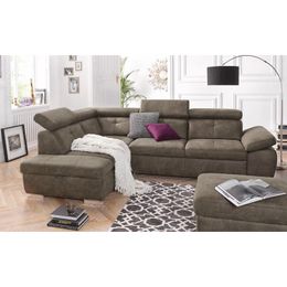 exxpo - sofa fashion Ecksofa &raquo;Spring, super bequem und komfortabel mit Armteil- und Kopfteilfunktion&laquo; aus Luxus-Microfaser +Simply Clean - f&uuml;r 