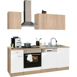 Optifit K&uuml;chenzeile &raquo;Parare&laquo; ohne E-Ger&auml;te, Breite 210 cm wei&szlig; B/H/T: 210cm x 60cm